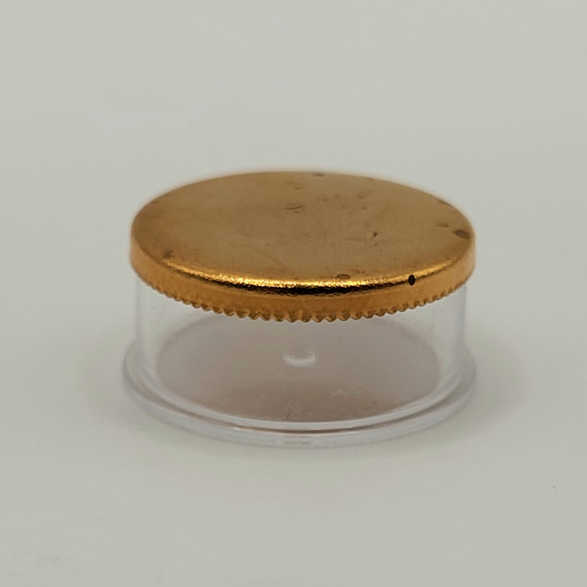 Small Round Plastic Storage Box With Metal Lid - 1/12 Scale Miniature ...