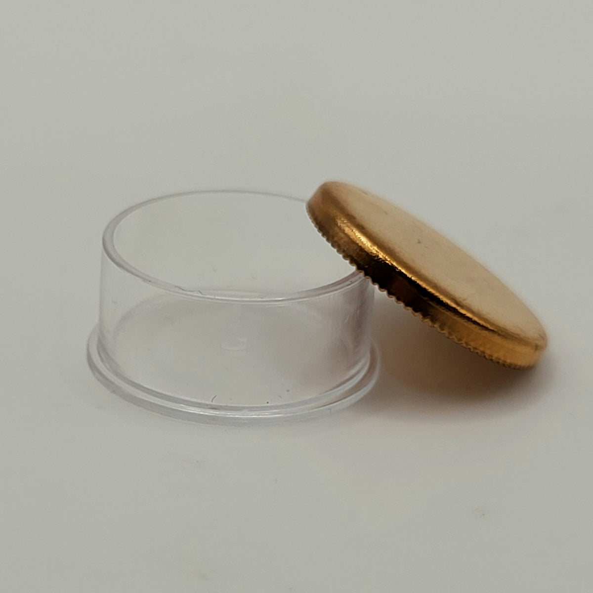 Small Round Plastic Storage Box With Metal Lid - 1/12 Scale Miniature ...