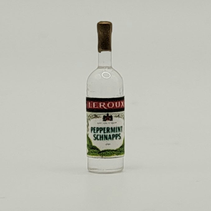 Bottle of Peppermint Schnapps - 1/12 Scale Dollhouse Miniature ...
