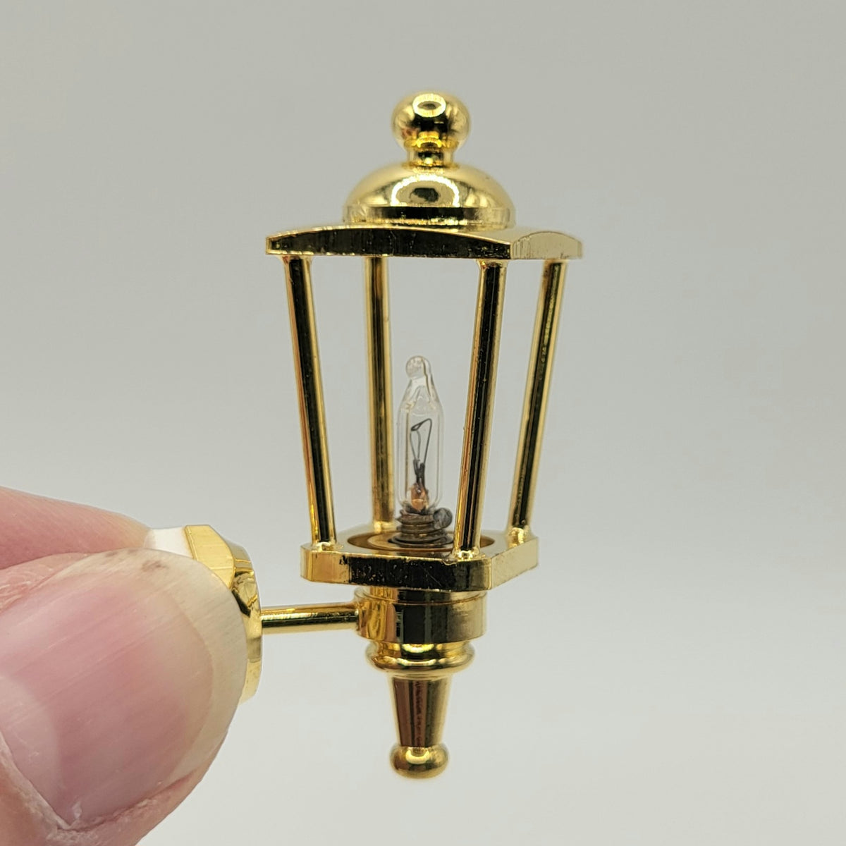Brass Carriage Light - 12 Volt - 1/12 Scale Dollhouse Miniature ...