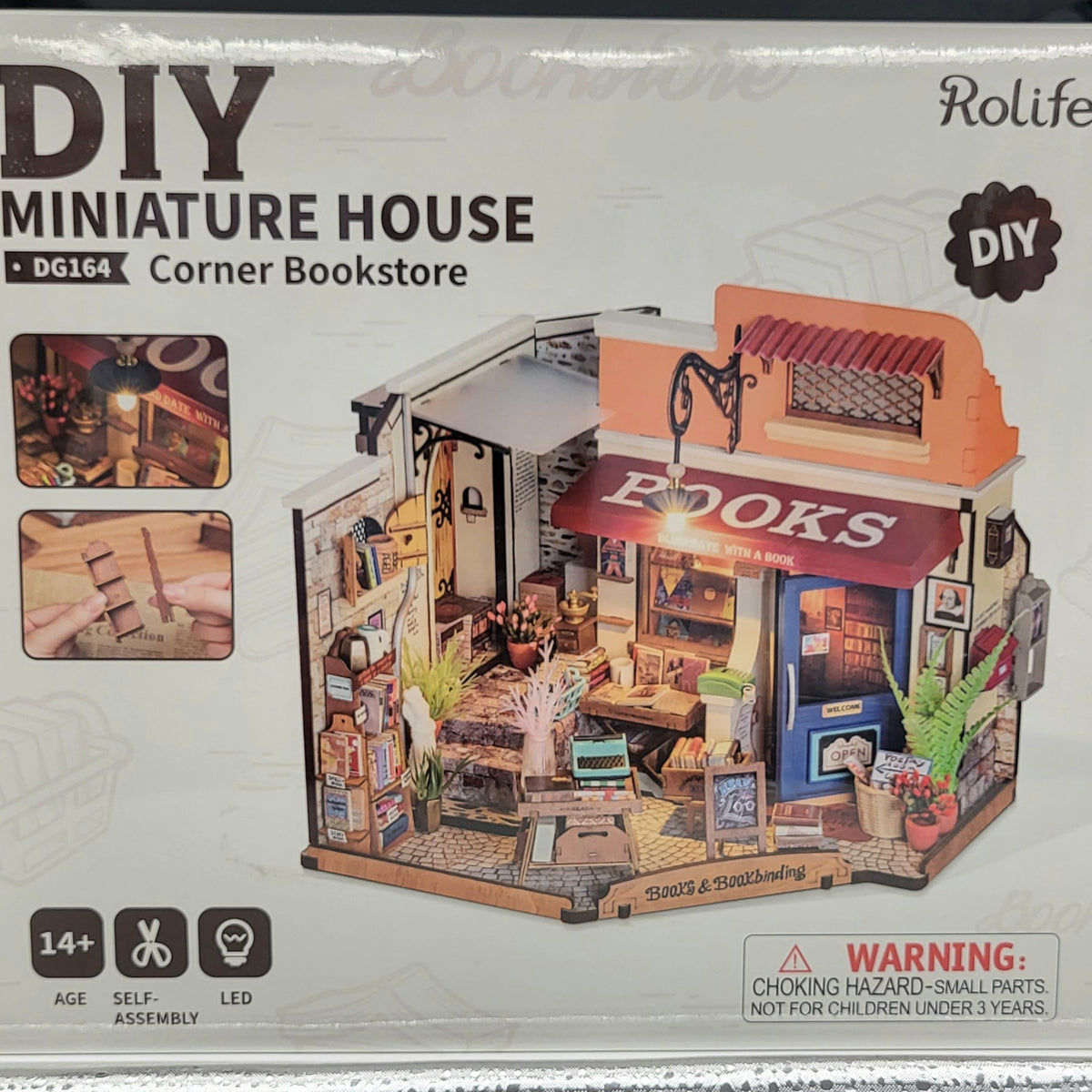 Corner Bookstore - DIY Miniature House Kit – Freedom Miniatures