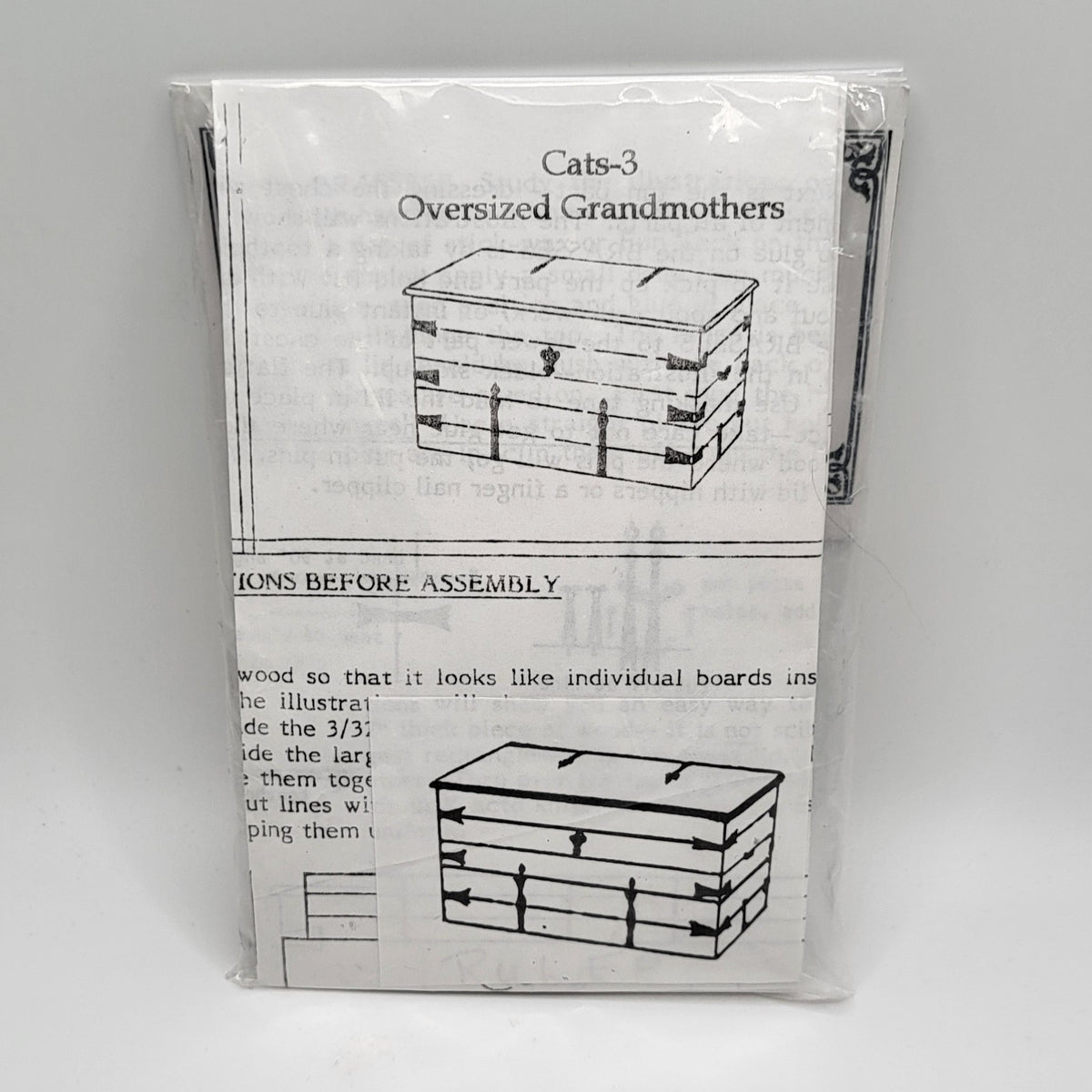 Oversized Grandmothers Trunk Kit by Cats Paw - 1/12 Scale Miniature ...