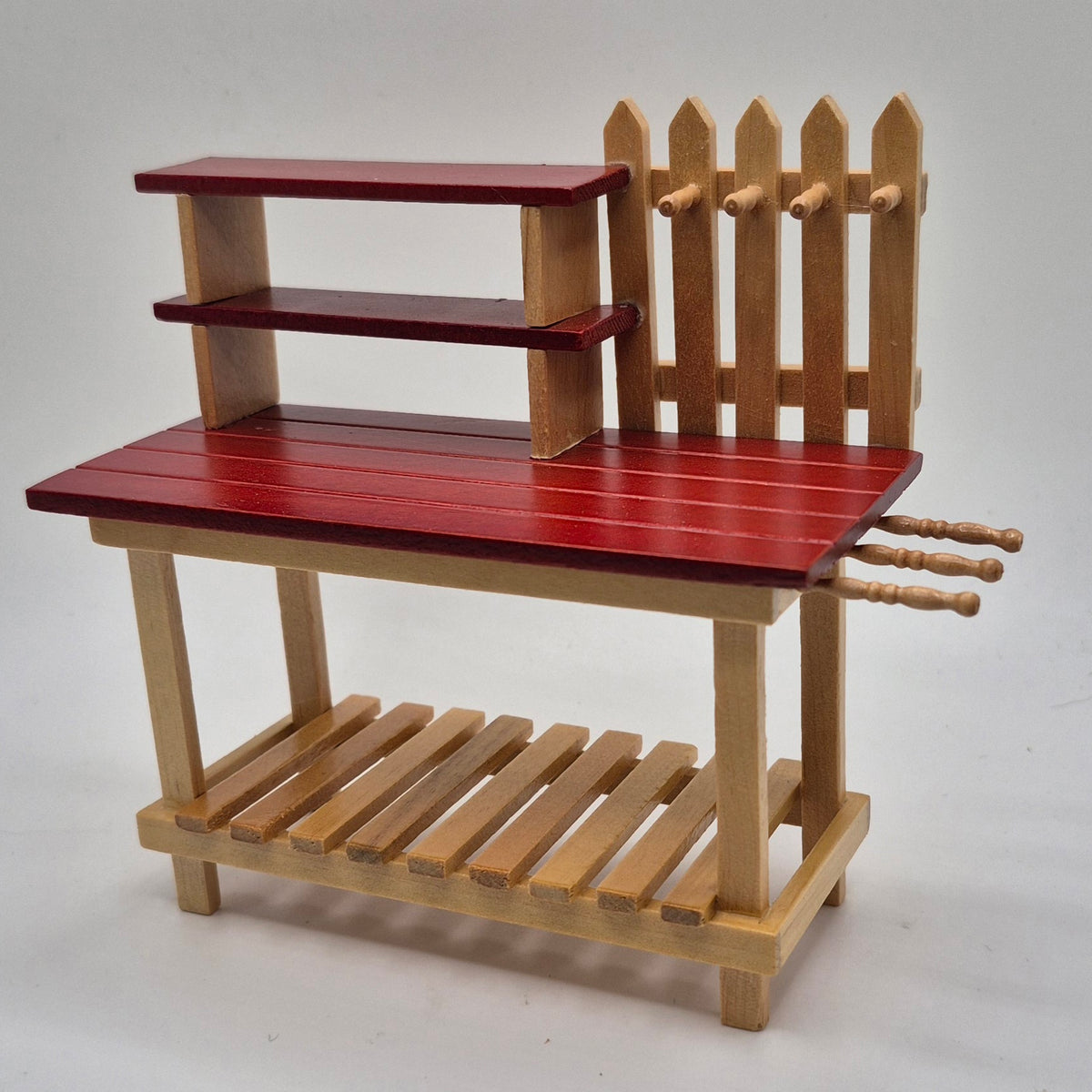 Garden Workbench - Two-Tone Wood - 1/12 Scale Dollhouse Miniature ...