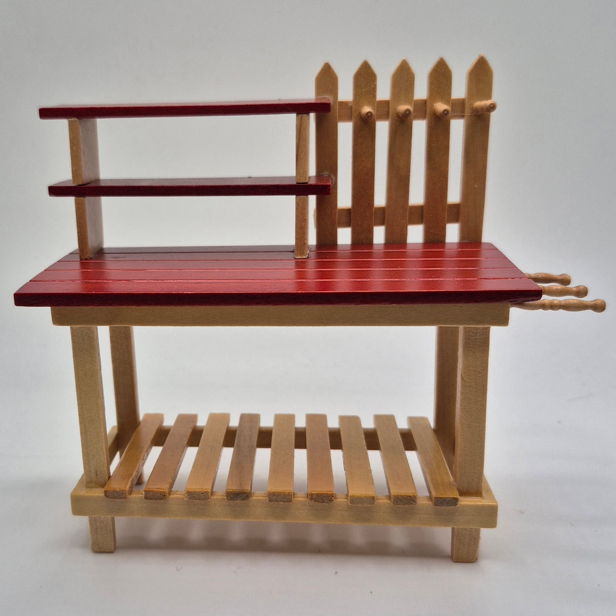 Garden Workbench - Two-Tone Wood - 1/12 Scale Dollhouse Miniature ...