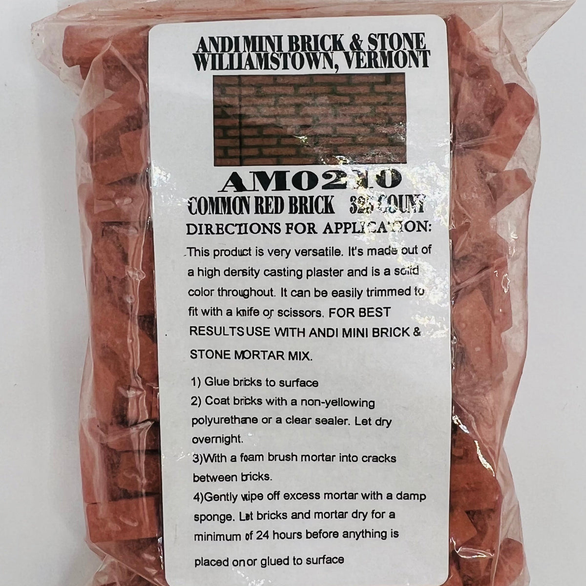 Common Red Blend Brick by Andi Mini Brick and Stone – Freedom Miniatures