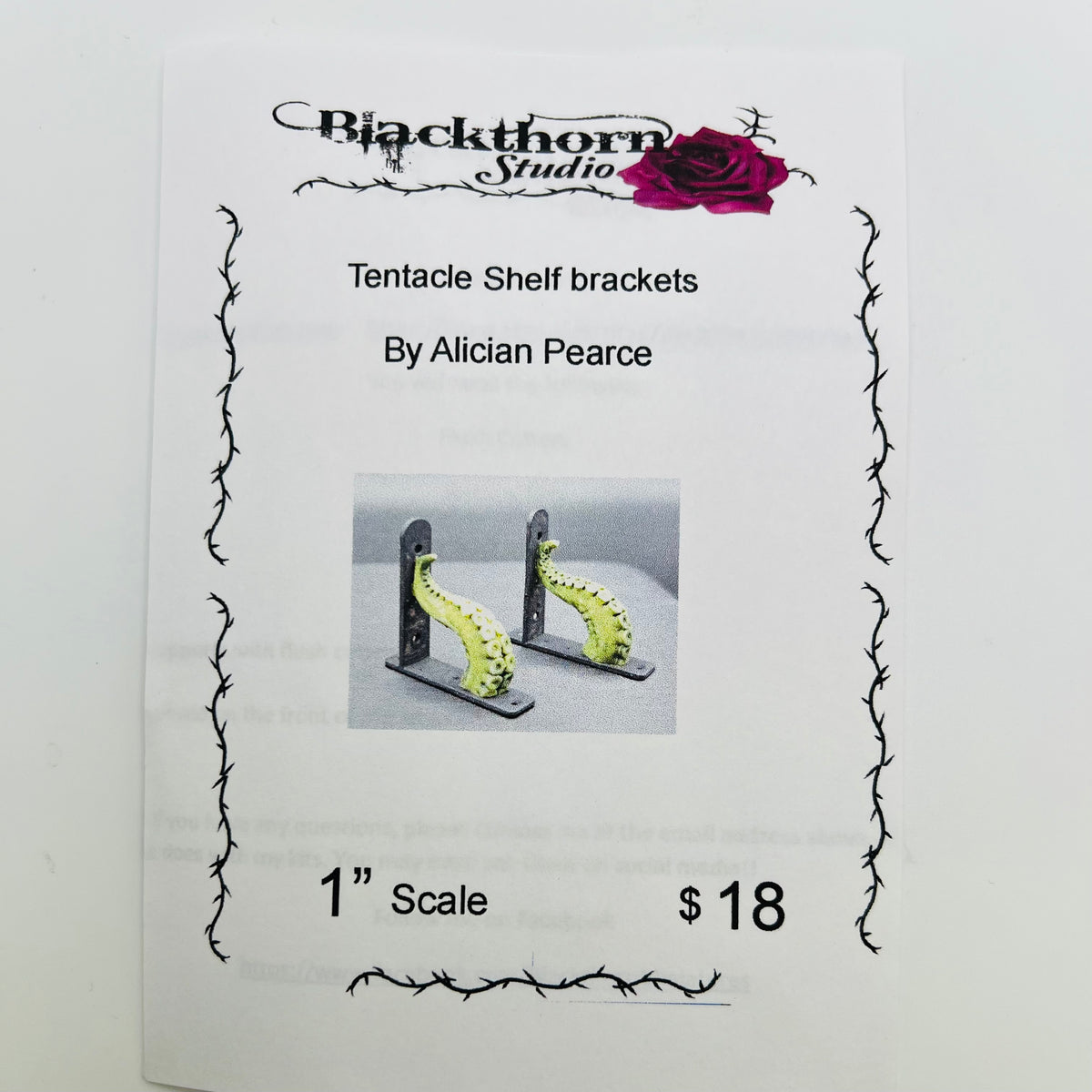 3D Printed Tentacle Shelf Brackets by Alician Pearce - Kit - Unfinishe ...