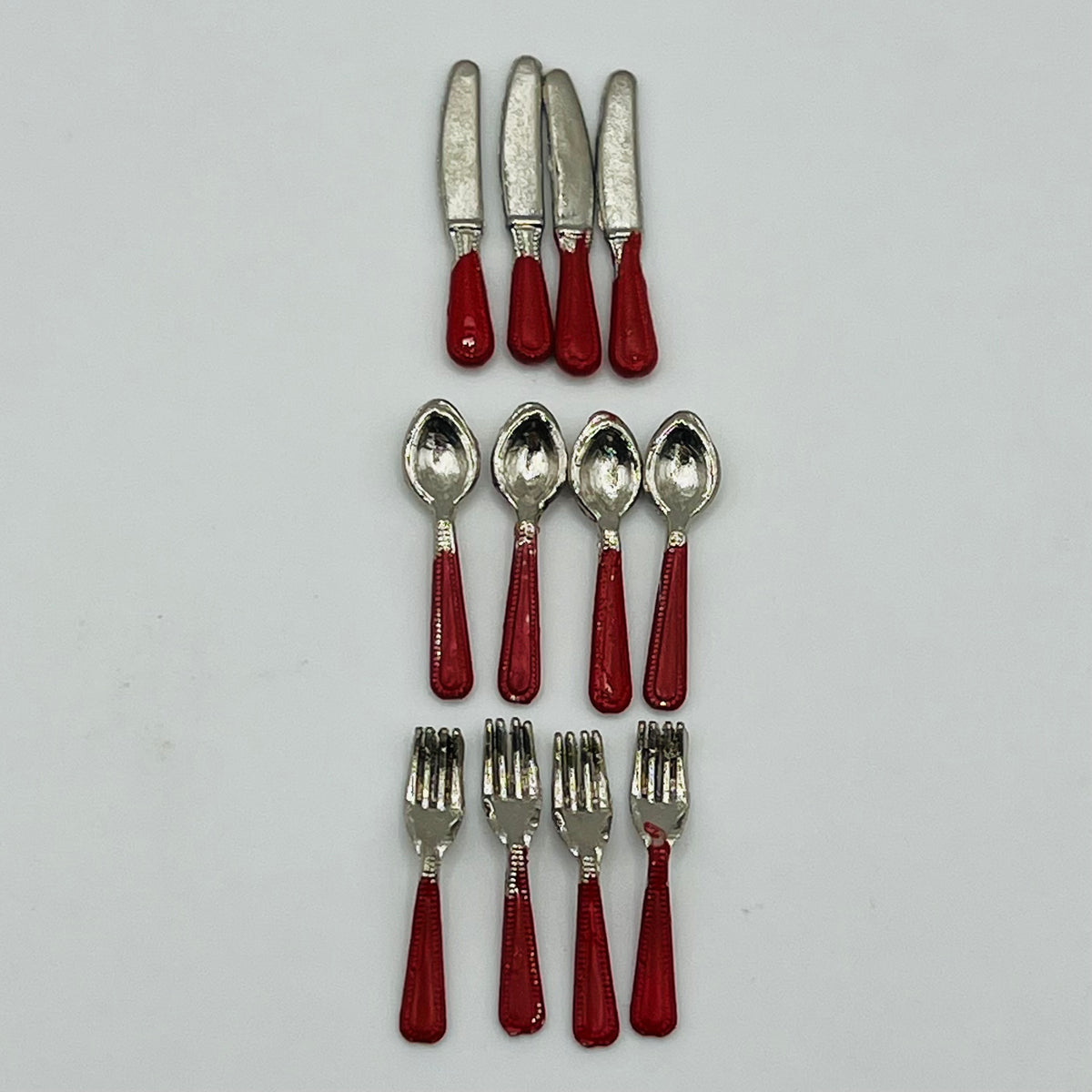 Red Silverware - metal - 1/12 Scale – Freedom Miniatures